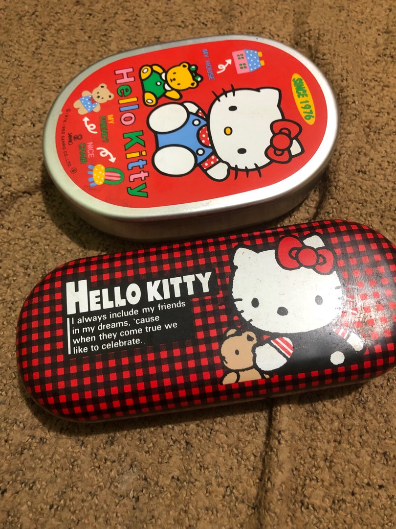 Vintage hello kitty tin can and pencil case, Hobbies & Toys ...
