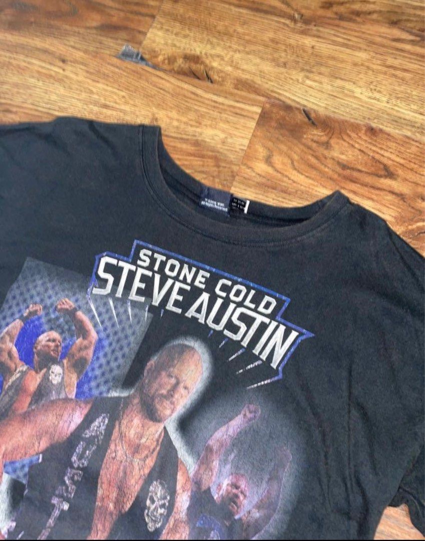 Vintage WWE ‘Stone Cold Steve Austin’ Tee, Men's Fashion, Tops & Sets ...