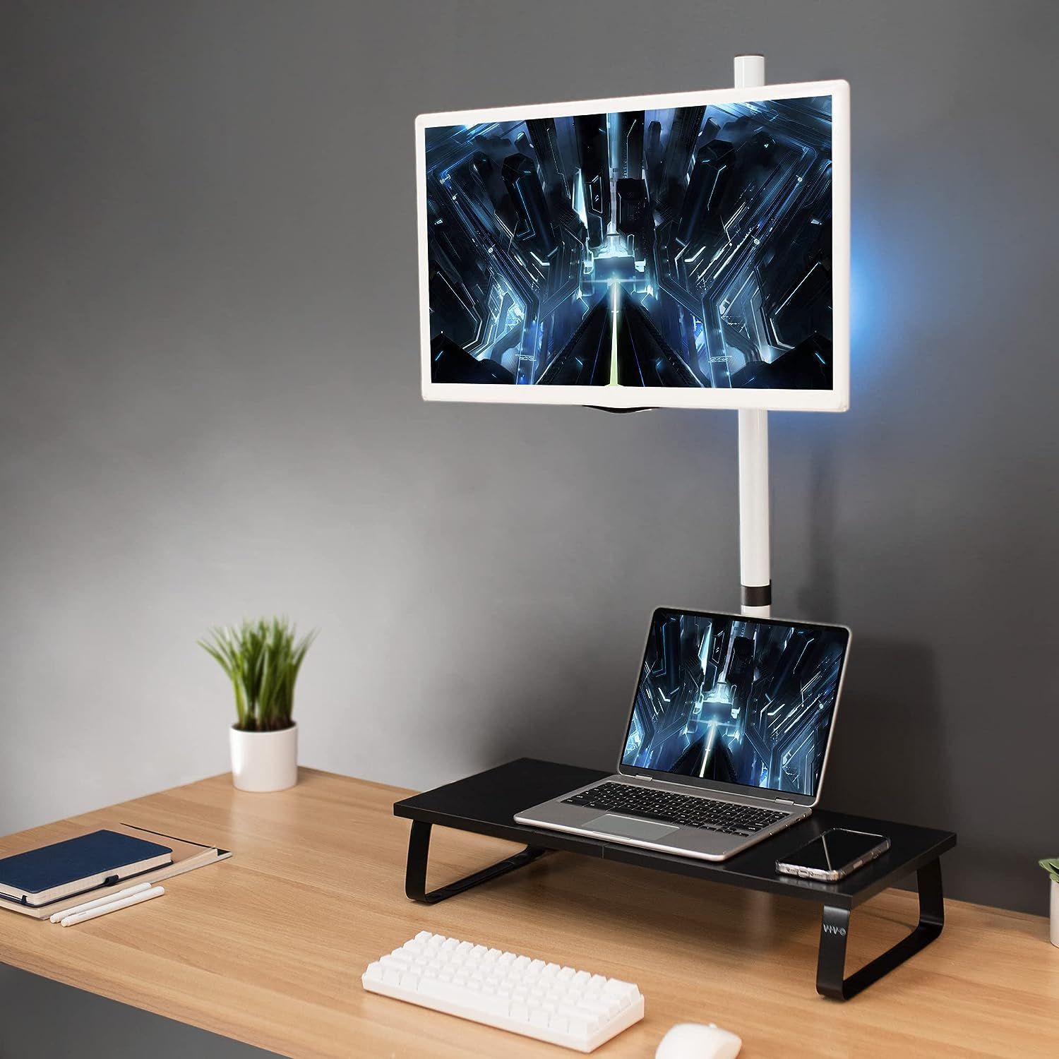 VIVO Extra Tall Single Monitor Desk Mount Stand 39 inch Pole, Features ...