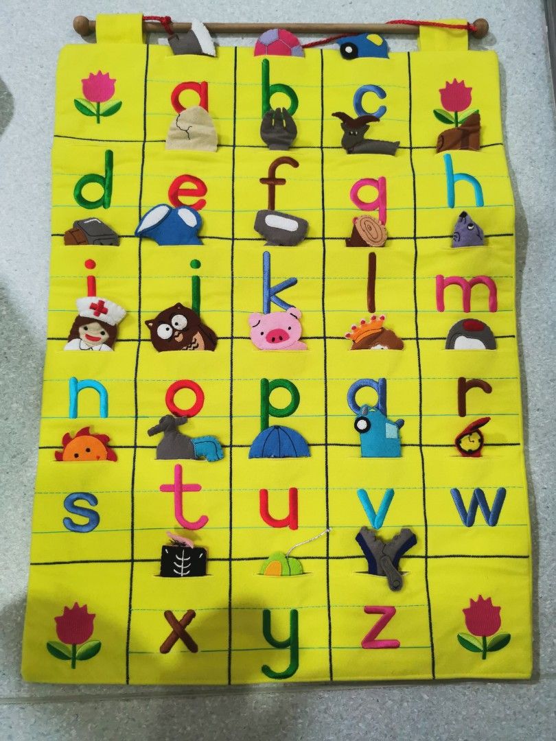 Wall hanging alphabet, Babies & Kids, Infant Playtime on Carousell