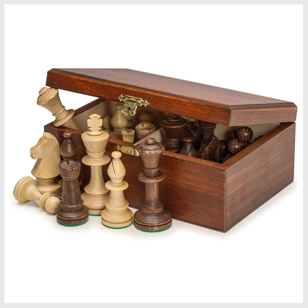 Wegiel Handmade European Professional Tournament Chess Pieces with Wood ...