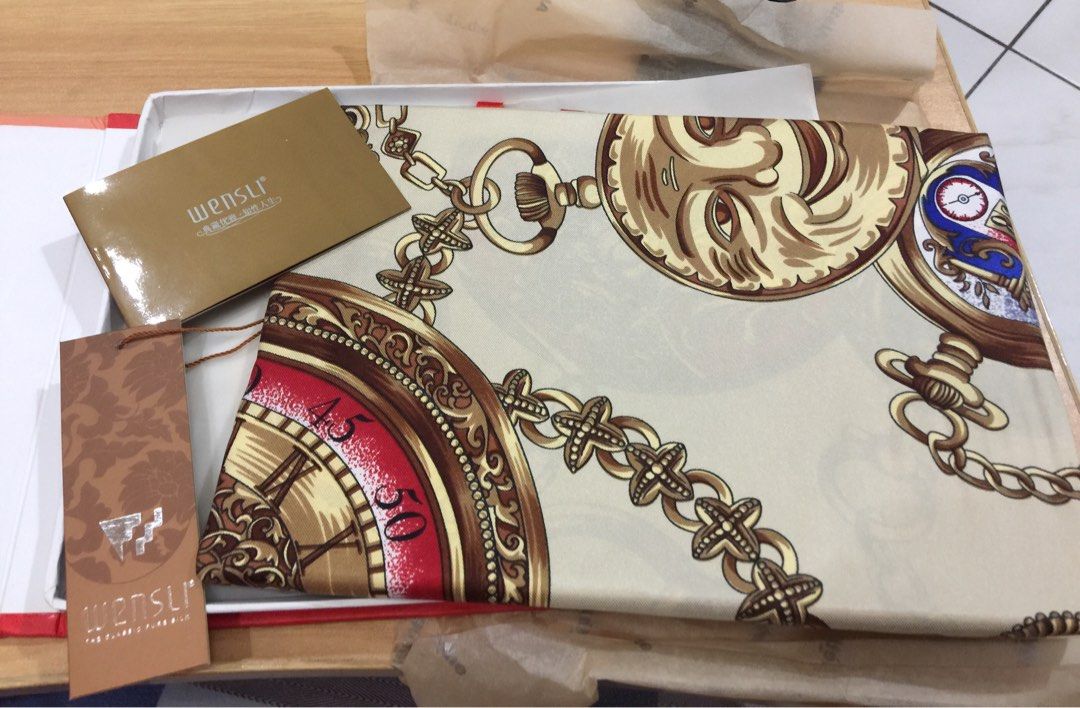 Wensli Chinese Silk Scarf New, Women's Fashion, Watches & Accessories ...