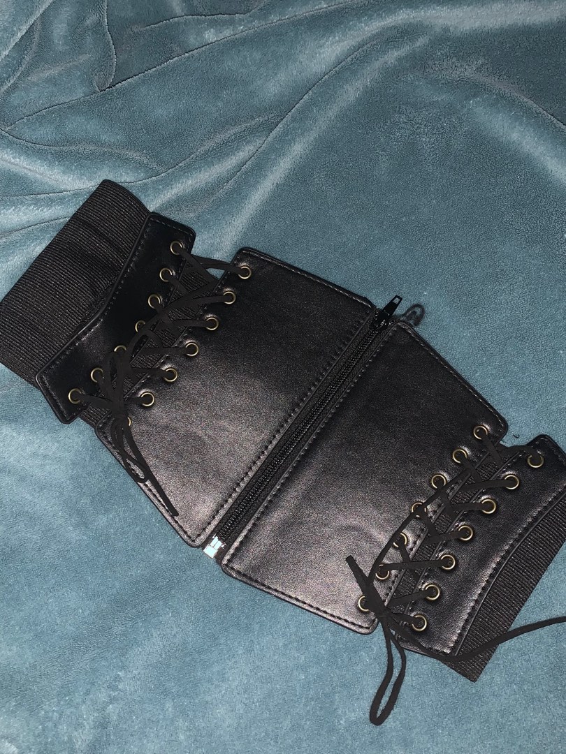 women corset short torso waist belt sabuk tali double stitches goth emo ...
