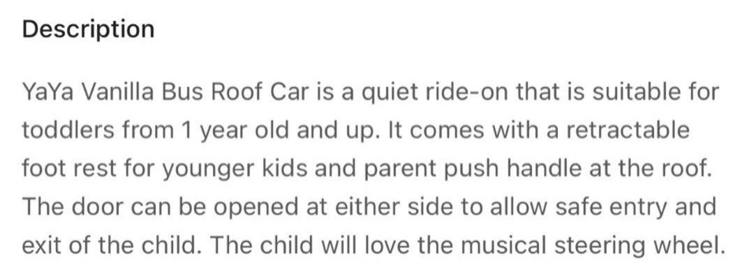 YAYA bus roof car ( white ), Babies & Kids, Baby Nursery & Kids Furniture, Other Kids Furniture ...