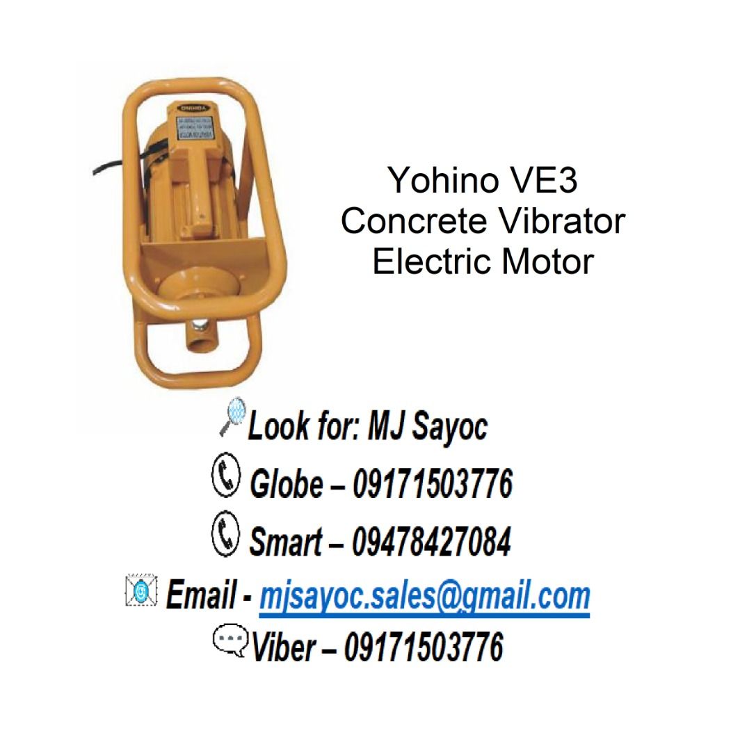 Yohino VE3 Concrete Vibrator Electric Motor, Commercial & Industrial ...