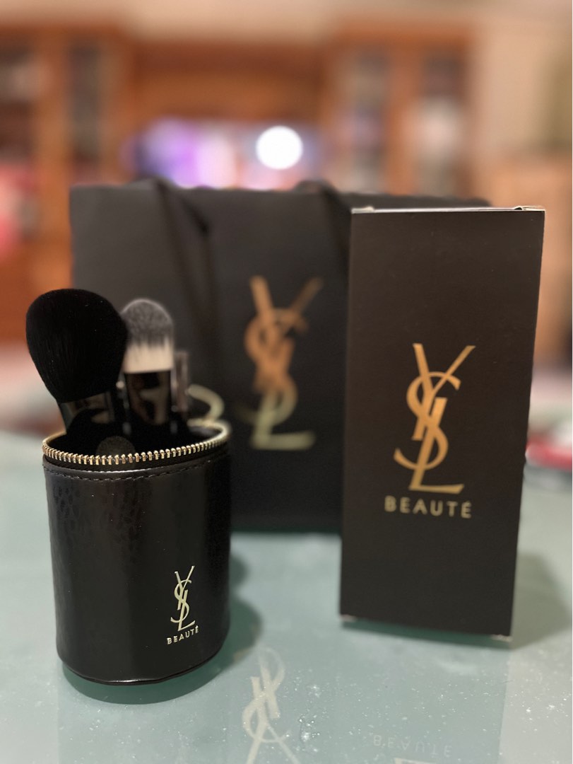 [last!] YSL Babycat Brush Kit- Leather Effect-Black, Beauty & Personal ...