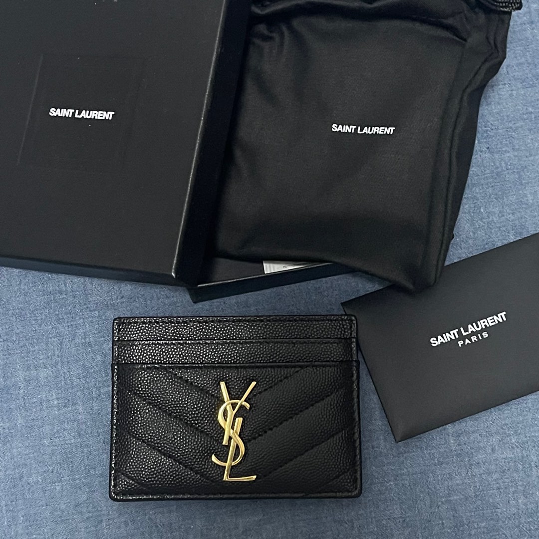 YSL Wallet card holder, Luxury, Bags & Wallets on Carousell