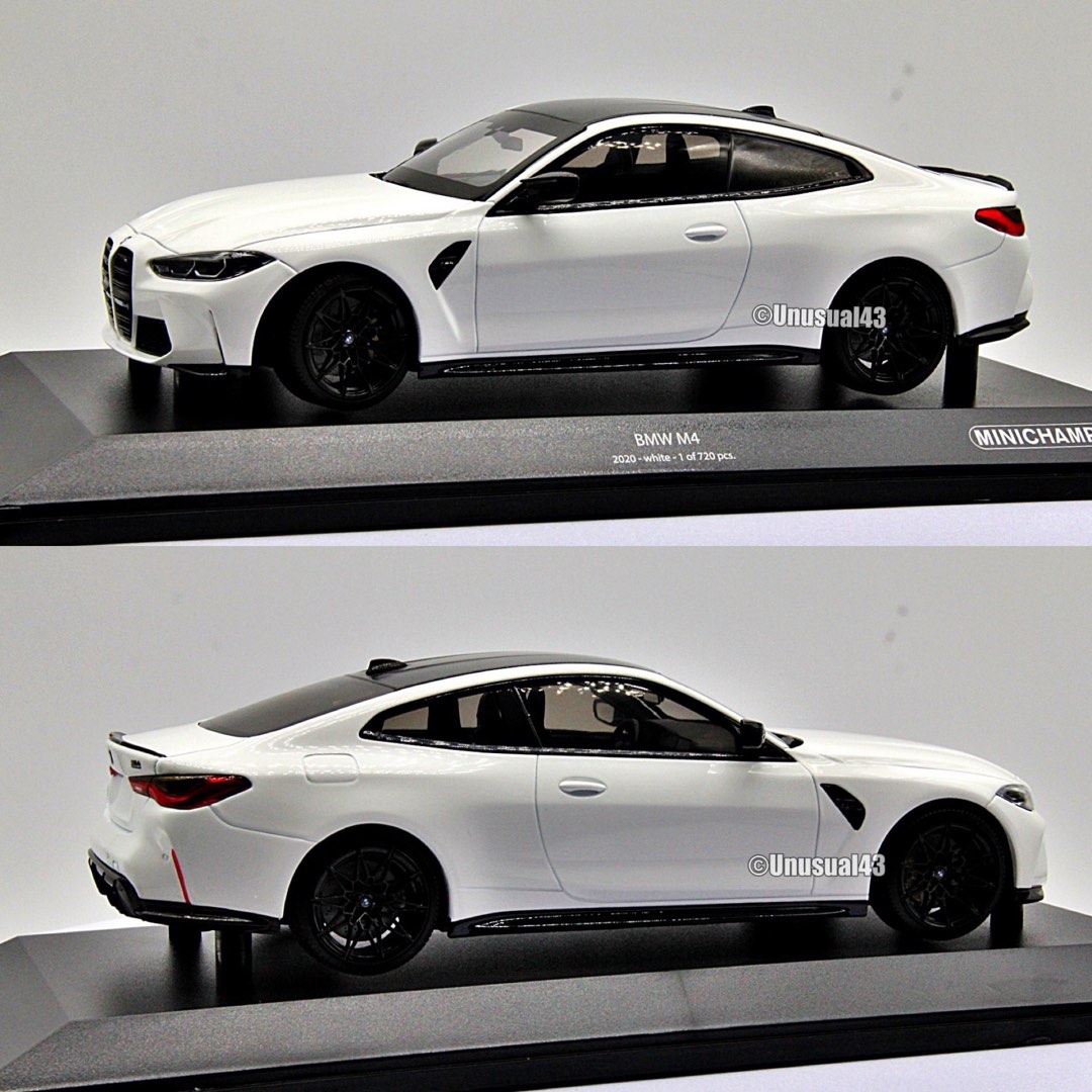1/18 Minichamps BMW M4 (G82) White, Hobbies & Toys, Toys & Games on ...