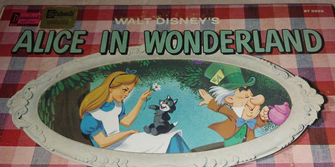 1962 Walt Disney's Alice In Wonderland Story Songs Collectible Vinyl ...