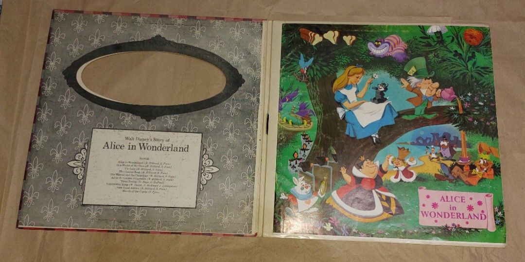 1962 Walt Disney's Alice In Wonderland Story Songs Collectible Vinyl ...