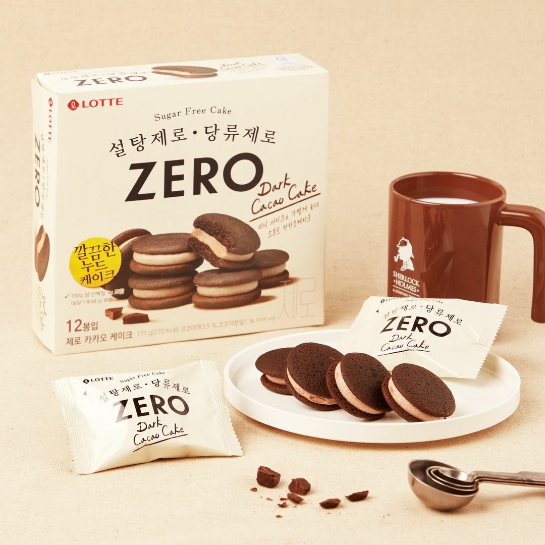 1 Pc | LOTTE Zero Cacao Cake 100g, Food & Drinks, Other Food & Drinks ...