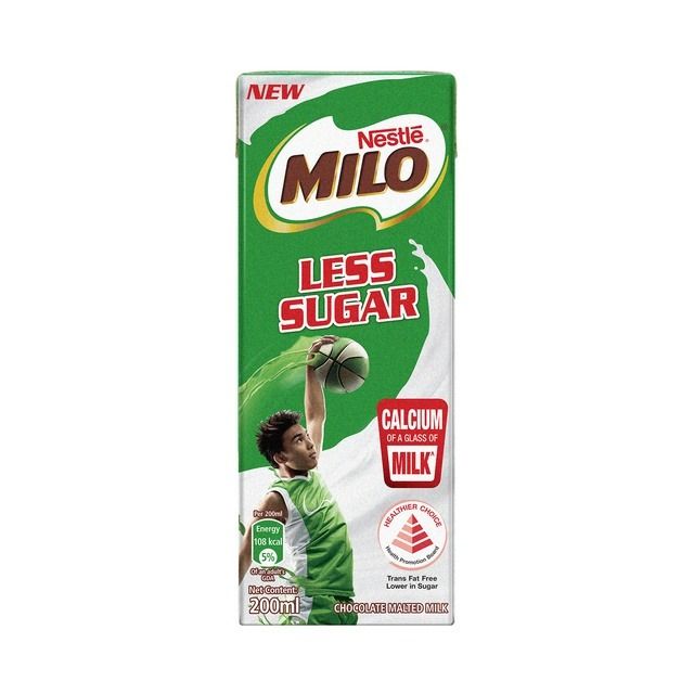 [200ml x 48 packets] Nestle Milo Less Sugar Ready to Drink Packet ...