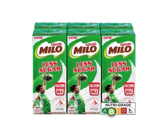 [200ml x 48 packets] Nestle Milo Less Sugar Ready to Drink Packet ...