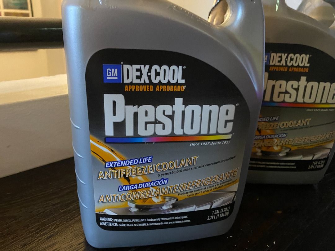 4 * 1 Gallon - Prestone Dex-Cool Extended Life Antifreeze/Coolant, Car ...