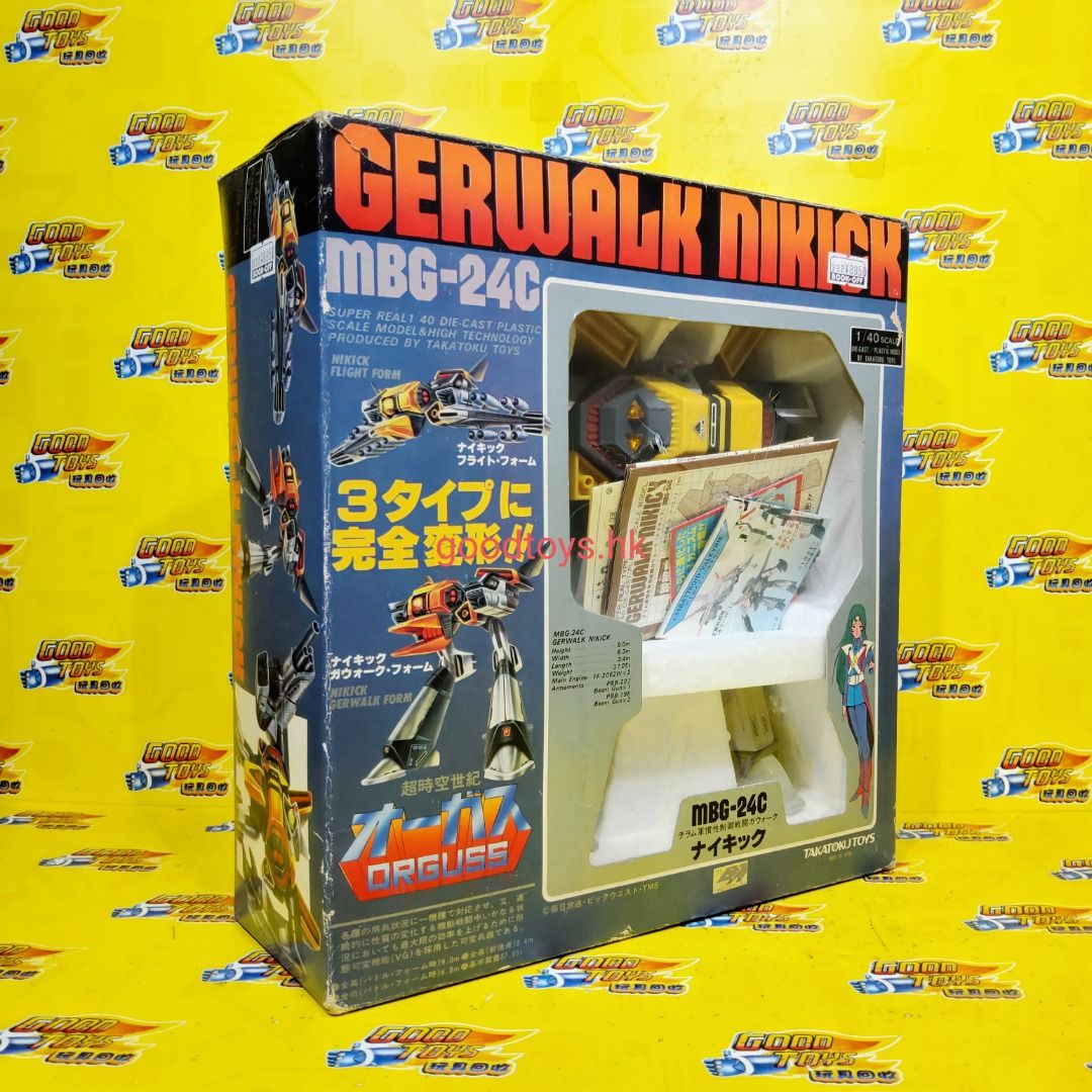 中古已開封 盒面爆裂 懷舊 TAKATOKU TOYS 超時空世紀 ORGUSS 1/40 MBG-24C GERWALK NIKICK, 興趣及遊戲, 玩具 & 遊戲類 - Carousell
