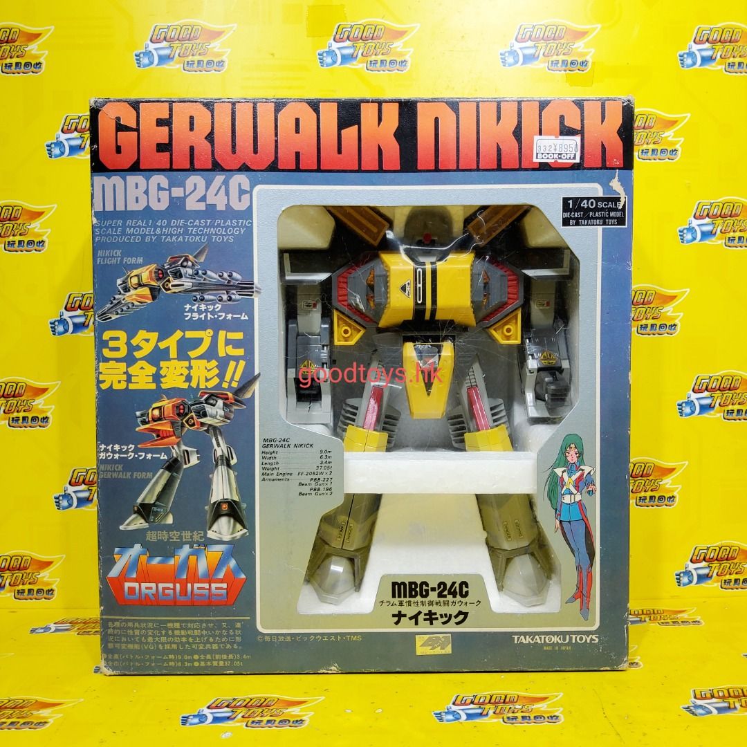 中古已開封 盒面爆裂 懷舊 TAKATOKU TOYS 超時空世紀 ORGUSS 1/40 MBG-24C GERWALK NIKICK, 興趣及遊戲, 玩具 & 遊戲類 - Carousell