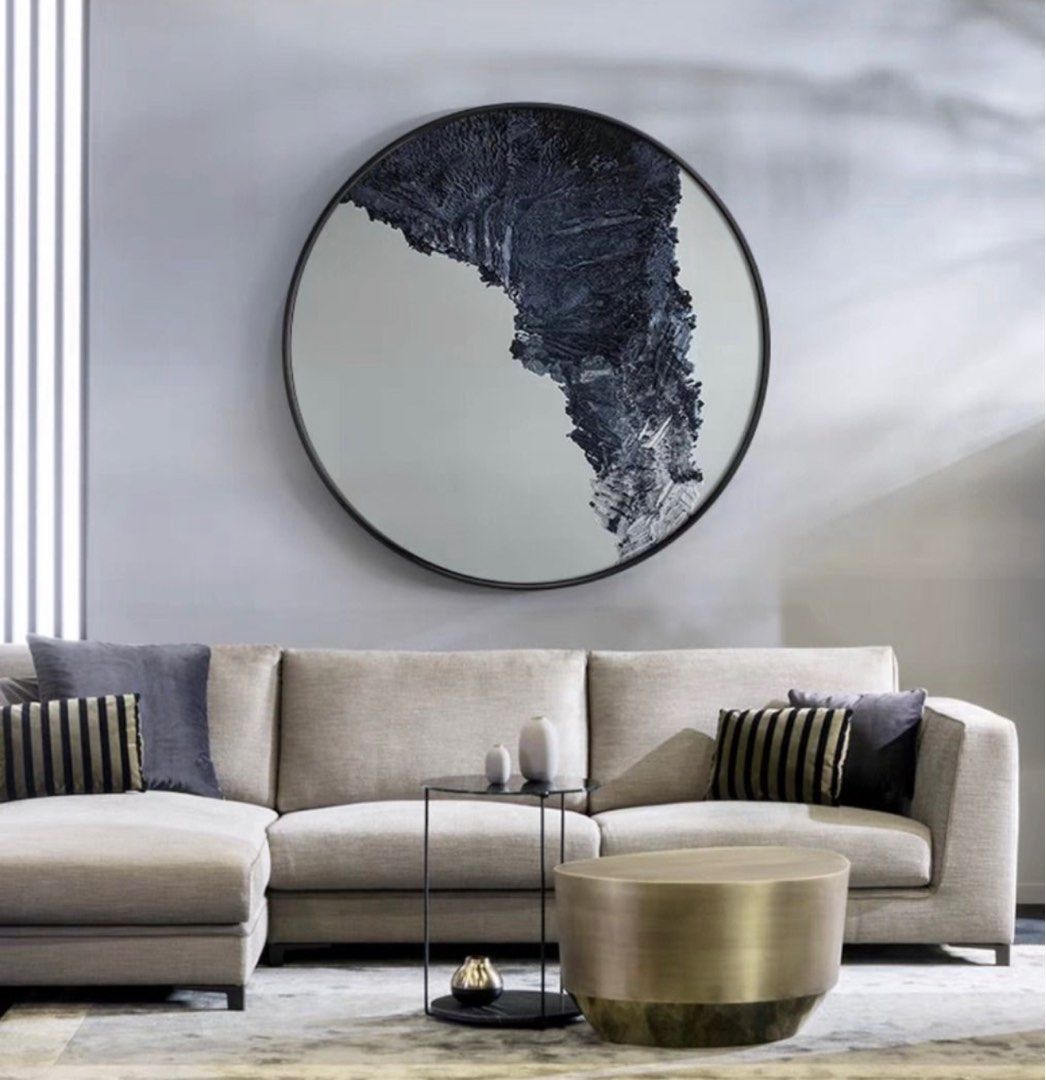 ACESO Modern Abstract Round Wall Art, Furniture & Home Living, Home ...