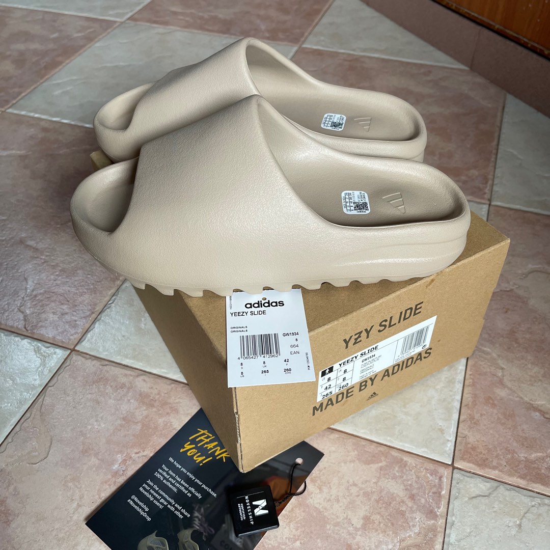 Adidas Yeezy Slides Pure, Men's Fashion, Footwear, Flipflops and Slides ...