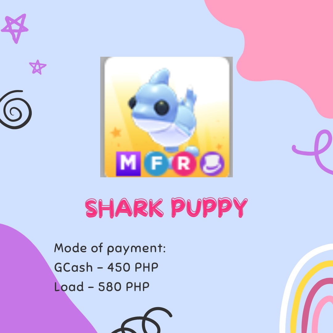 ADOPT ME MFR SHARK PUPPY (MEGA NEON FLY RIDE), Video Gaming, Video ...