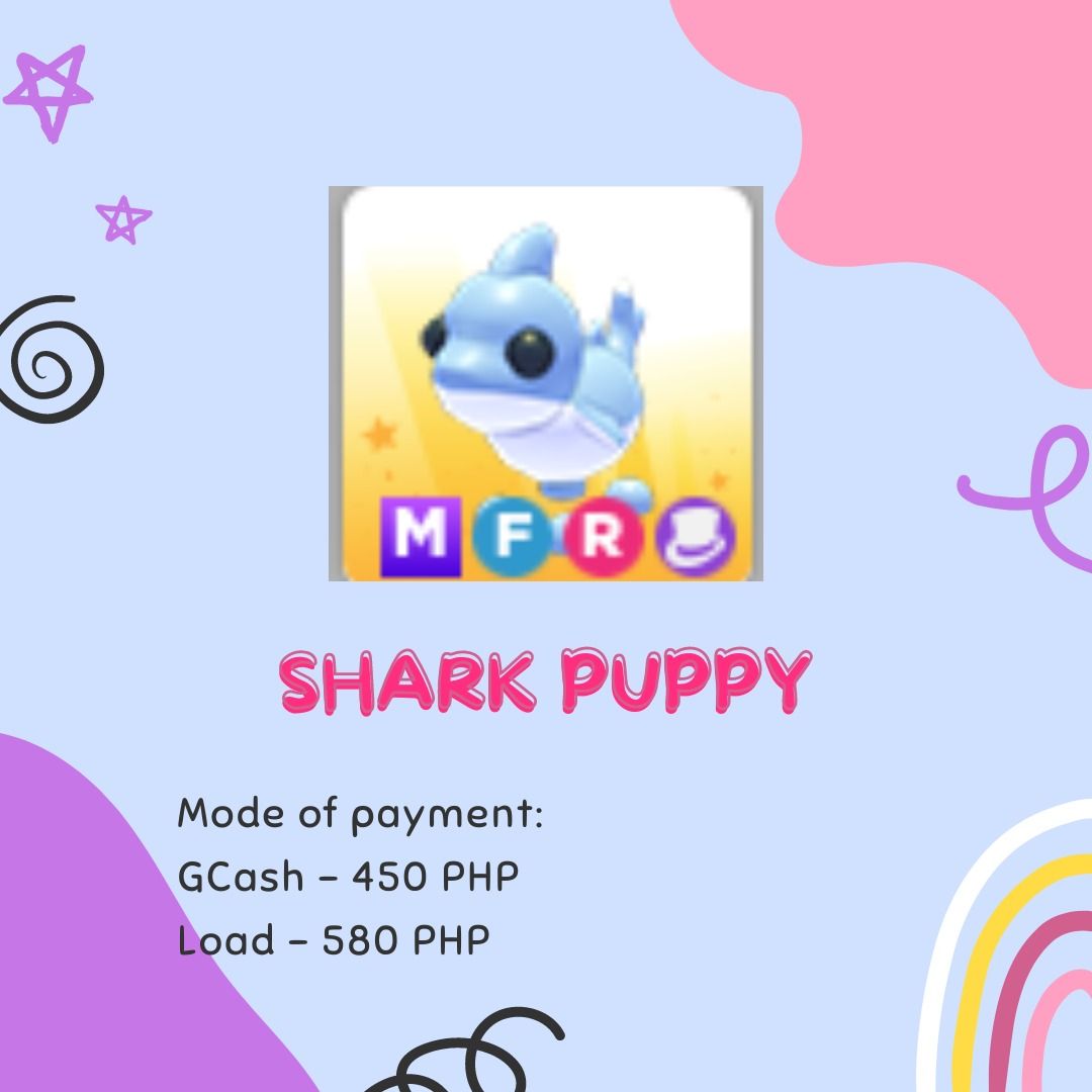 ADOPT ME MFR SHARK PUPPY (MEGA NEON FLY RIDE), Video Gaming, Video ...