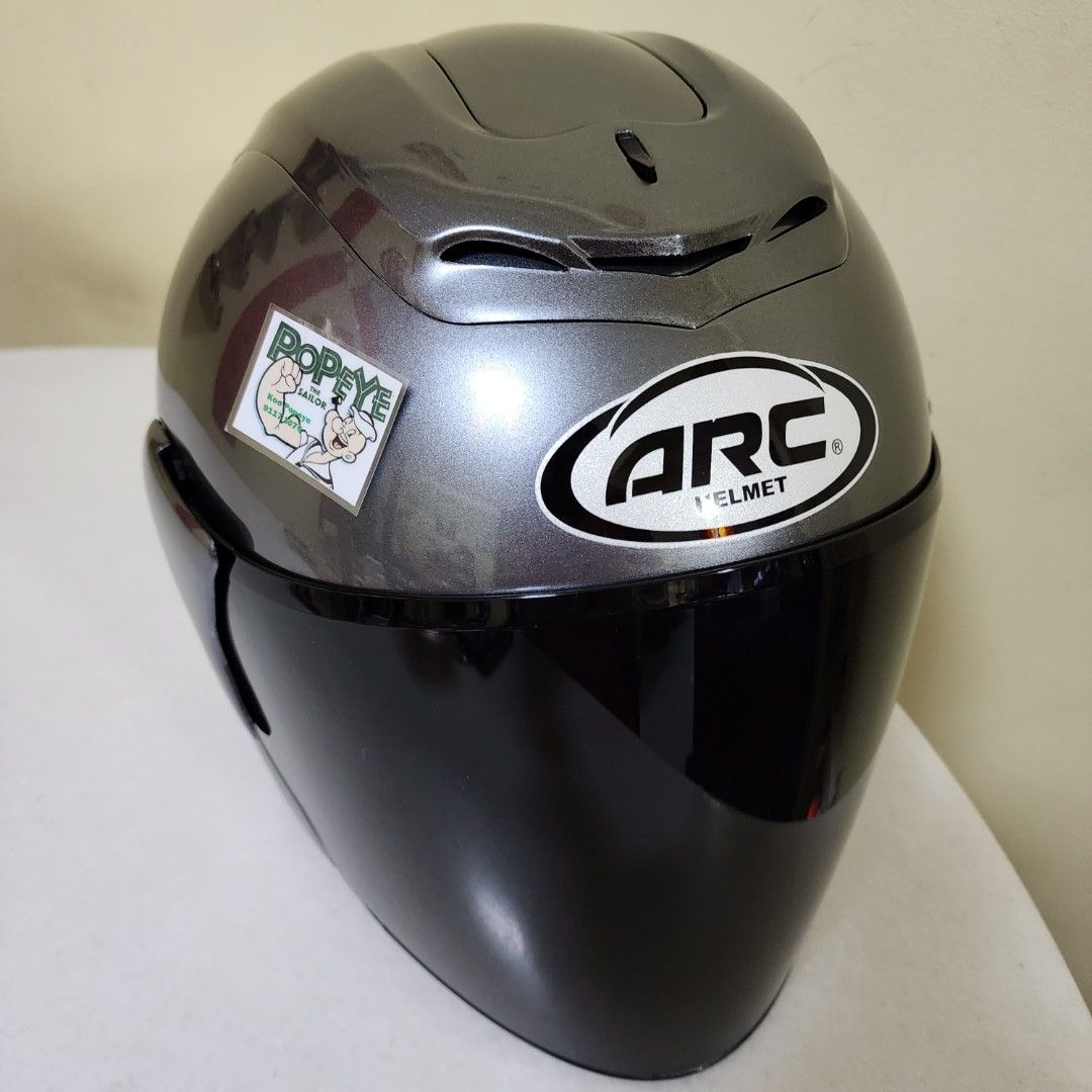 ARC RITZ HELMET GLOSS GREY COLOR, Motorcycles, Motorcycle Accessories ...