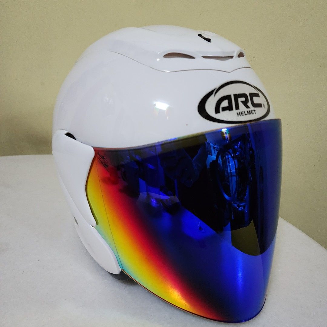 ARC RITZ HELMET WHITE COLOR, Motorcycles, Motorcycle Accessories on ...
