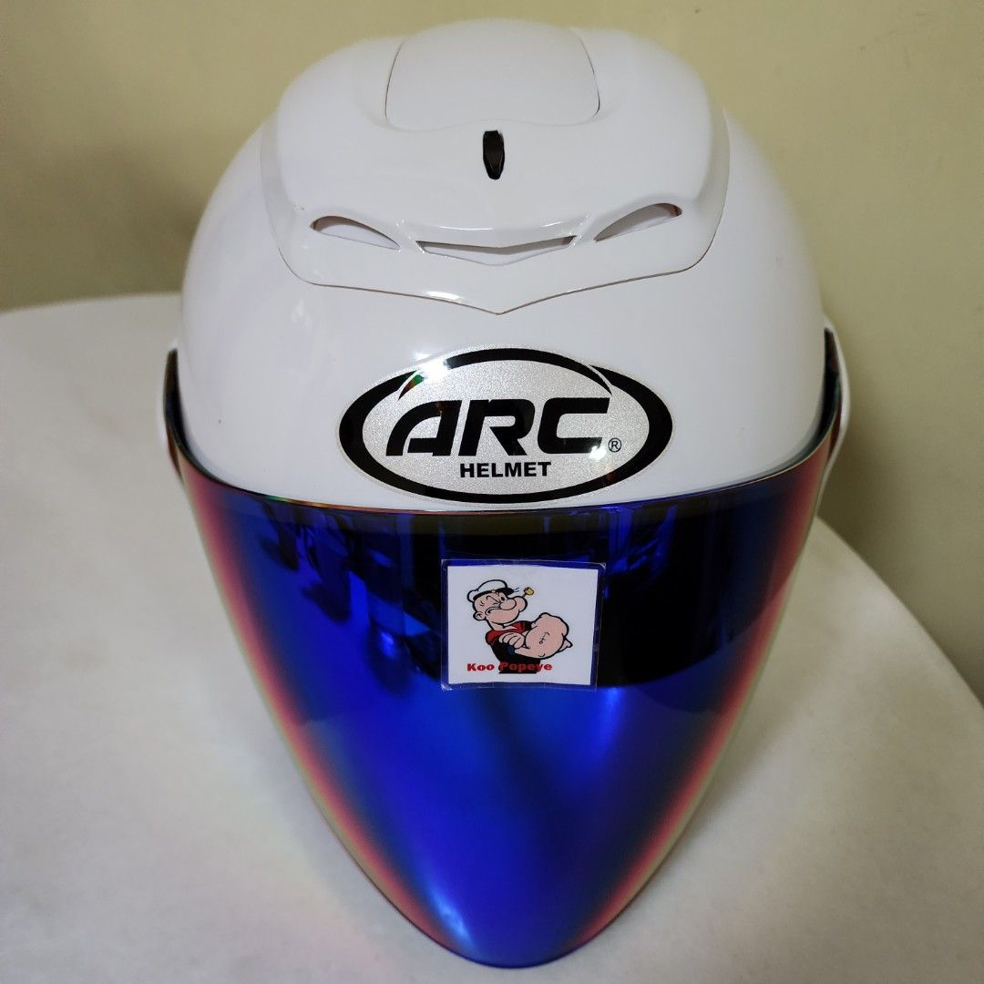 ARC RITZ HELMET WHITE COLOR, Motorcycles, Motorcycle Accessories on ...