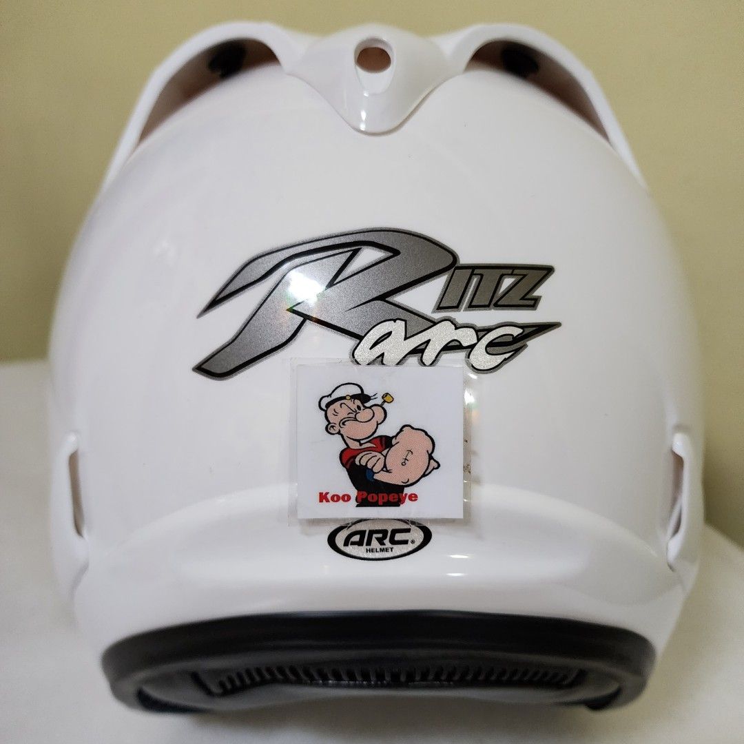 ARC RITZ HELMET WHITE COLOR, Motorcycles, Motorcycle Accessories on ...