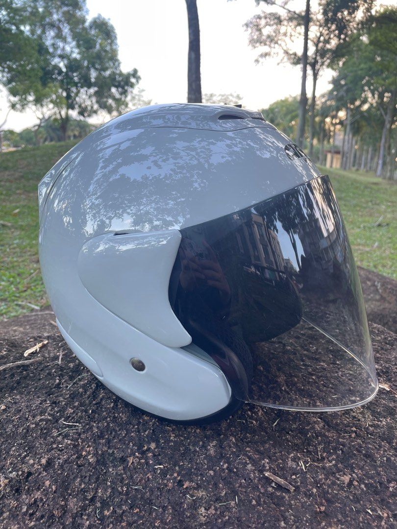 Arc ritz pastel grey, Motorcycles, Motorcycle Apparel on Carousell