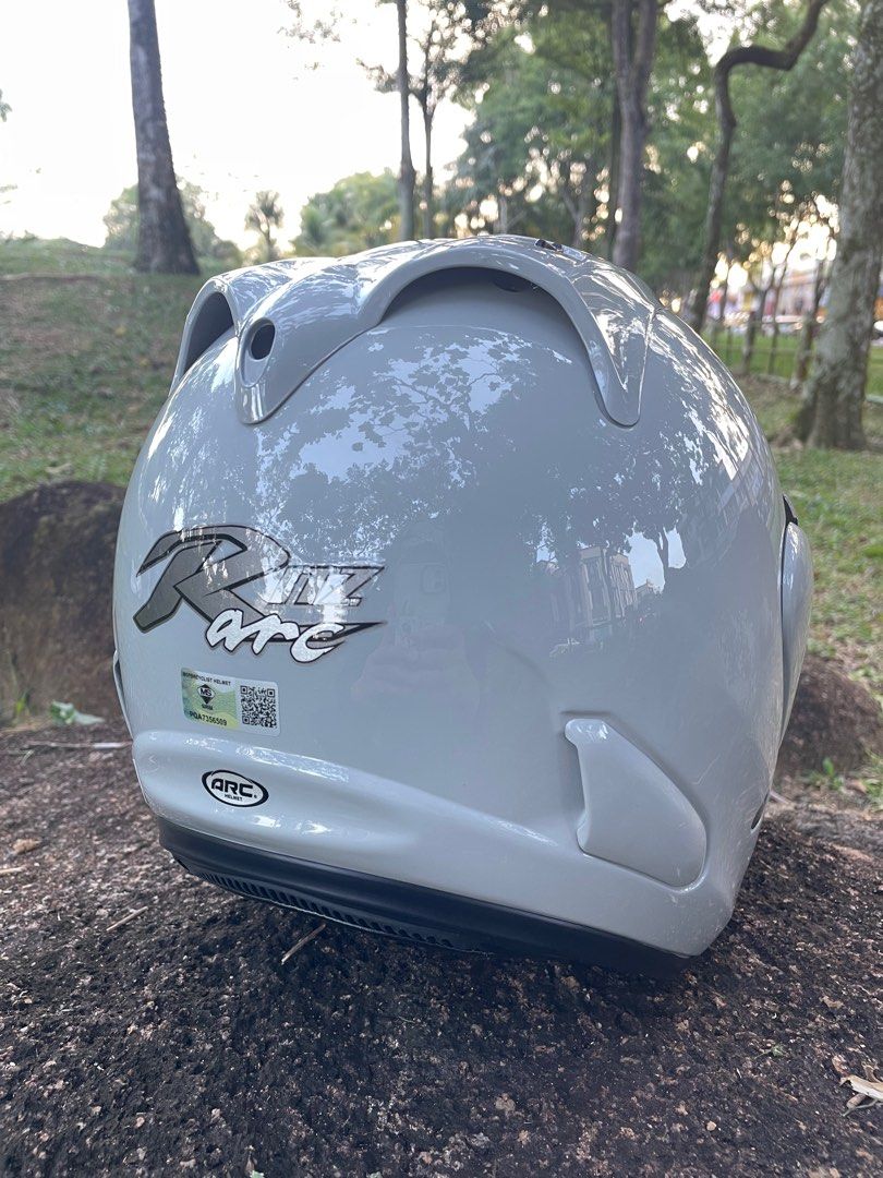 Arc ritz pastel grey, Motorcycles, Motorcycle Apparel on Carousell