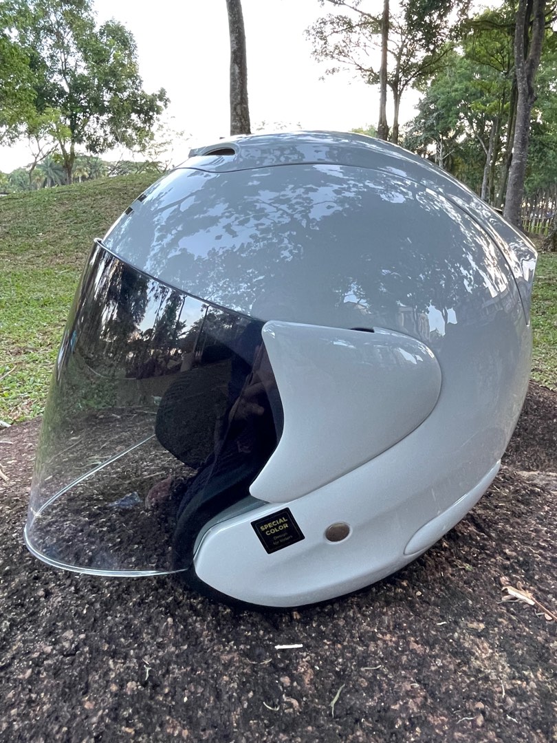 Arc ritz pastel grey, Motorcycles, Motorcycle Apparel on Carousell