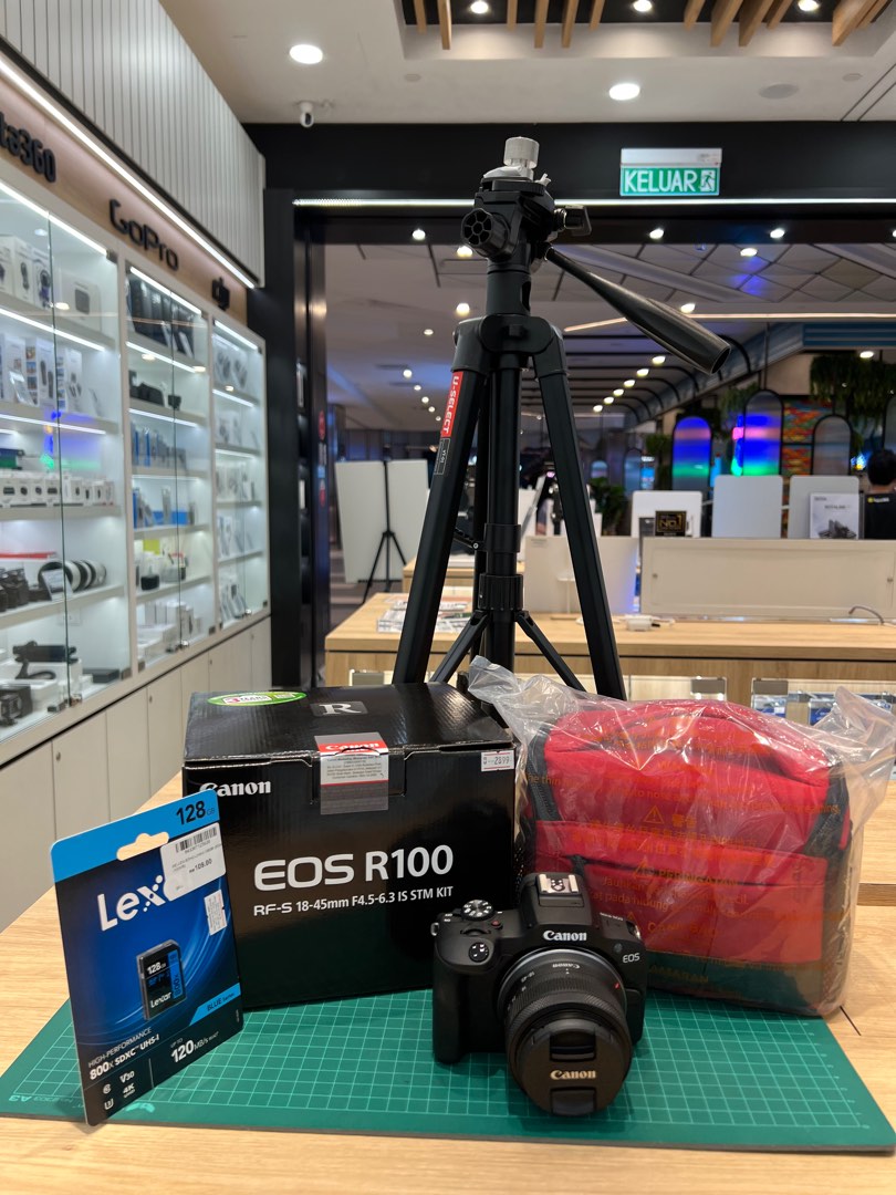 (Aug ProMotion) Canon EOS R100 18-45MM Kit lens, Photography, Lens ...