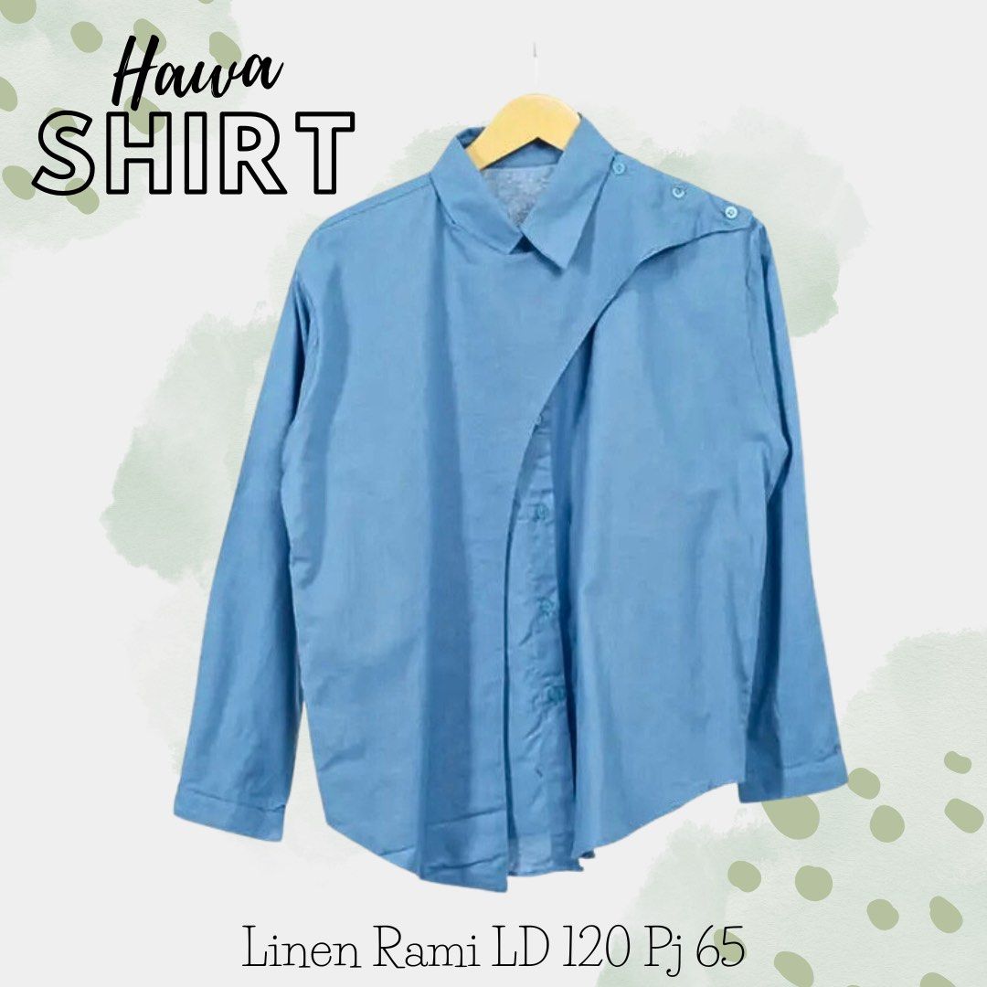Baju Kemeja Linen Rami Jumbo on Carousell