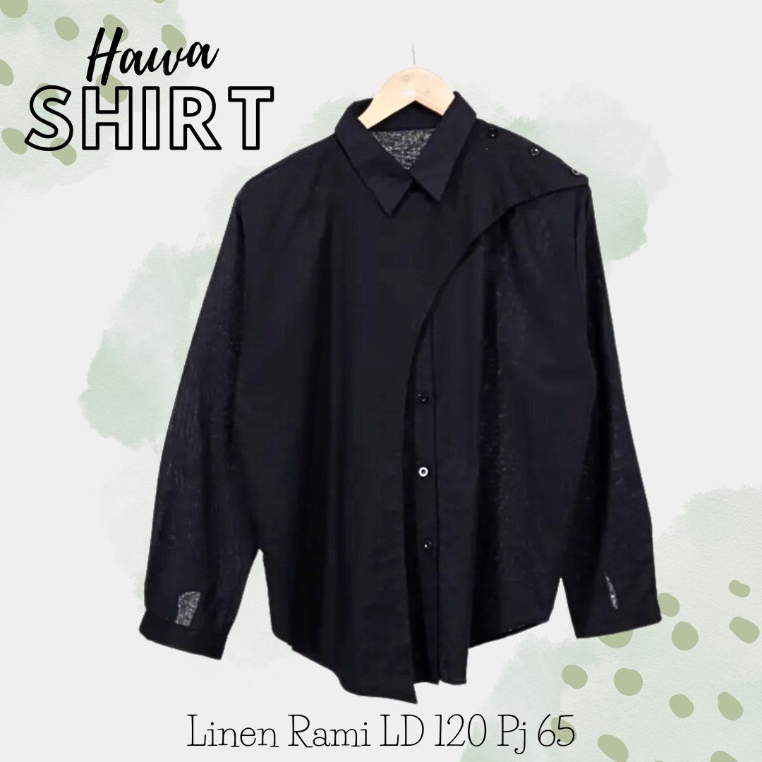 Baju Kemeja Linen Rami Jumbo on Carousell