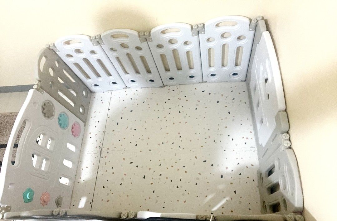 Big Folding Play Fence Playpen Crib 10+2 on Carousell