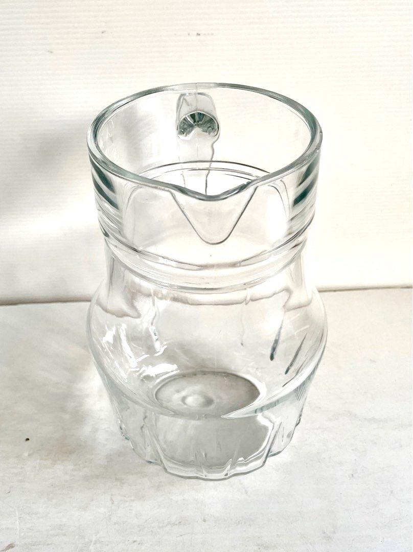BN Vintage Classy Solid Glass Pitcher Glass Water Jar with Handle 1.4L ...