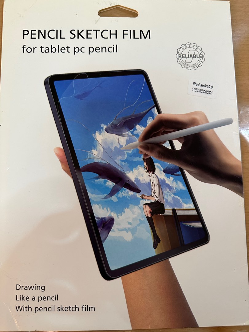 BRAND NEW PENCIL SKETCH FILM Screen Protector for iPad 11 inch, Mobile ...