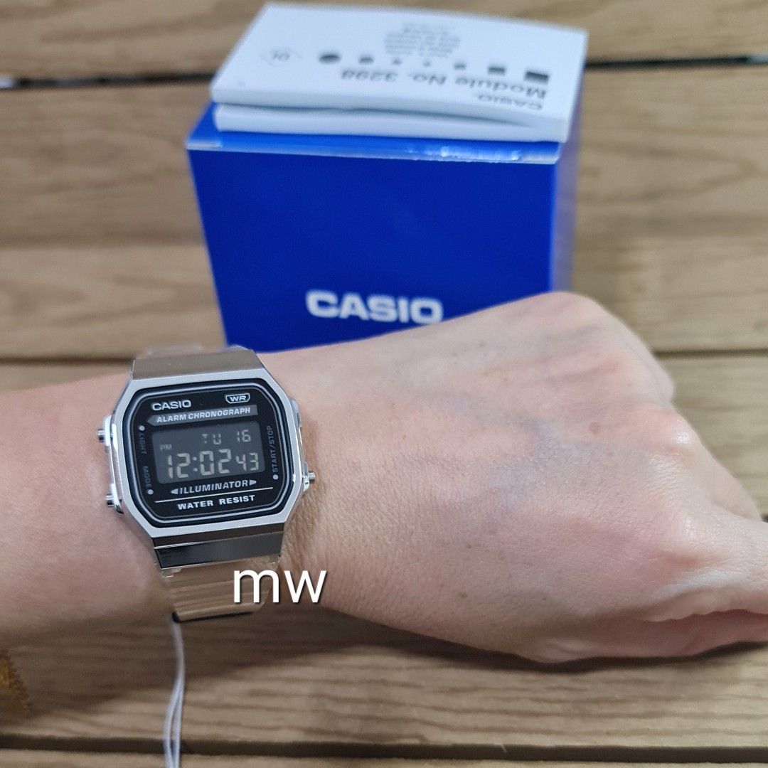 Casio Vintage Digital Quartz A168XES-1B A168XES-1B Unisex Watch transparent jelly strap, Men's ...