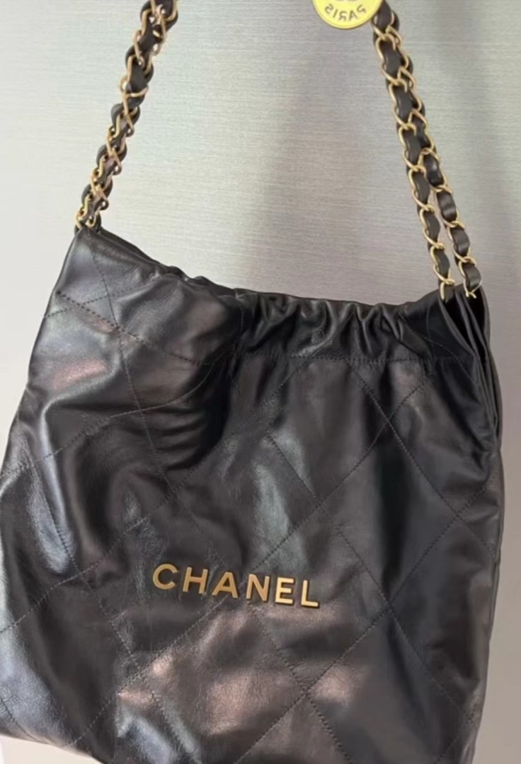 Chanel 22 Bag gun-grey, Luxury, Accessories on Carousell