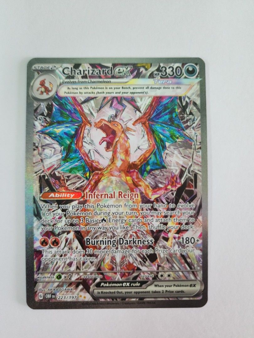 Charizard EX SIR Obsidian Flame, Hobbies & Toys, Toys & Games on Carousell