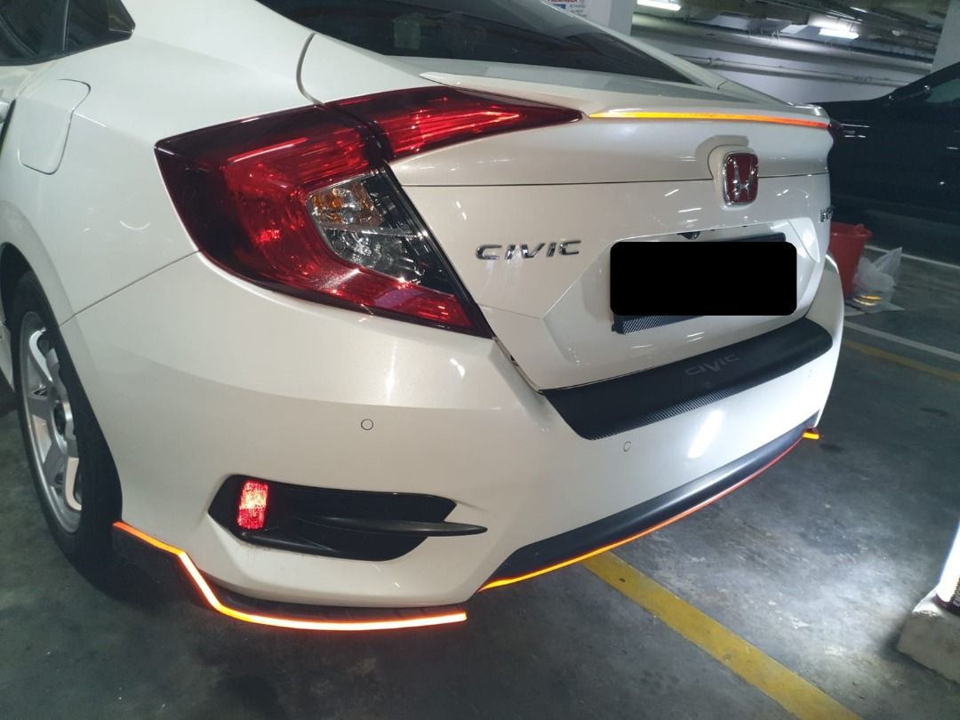 CIVIC ALL TYPES Bumper line stickers - Authentic Red 3M Reflective Tape ...