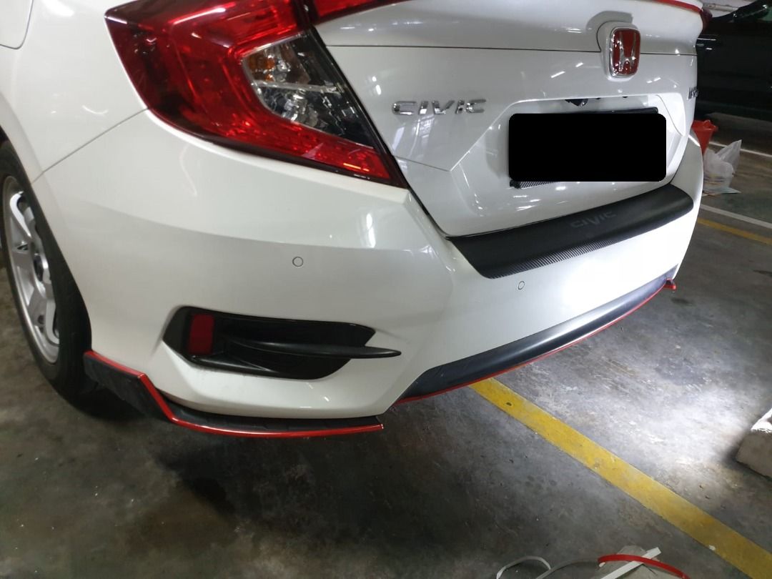 CIVIC ALL TYPES Bumper line stickers - Authentic Red 3M Reflective Tape ...