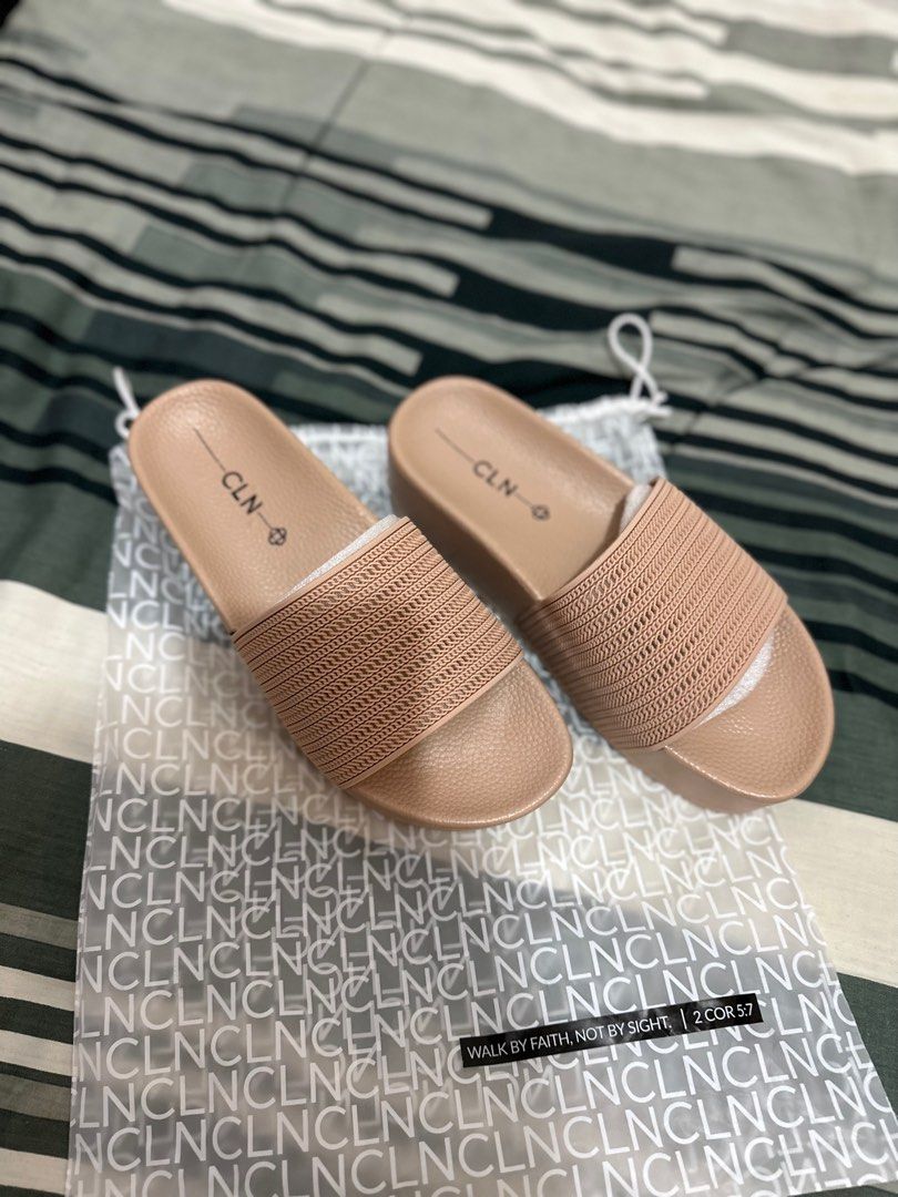 CLN Slides in Flatform, Women's Fashion, Footwear, Flats & Sandals on Carousell