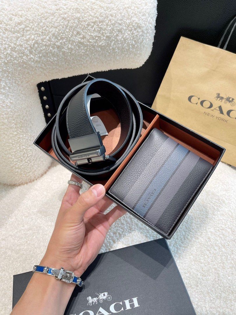 Coach Belt and wallet, Men's Fashion, Watches & Accessories, Wallets ...
