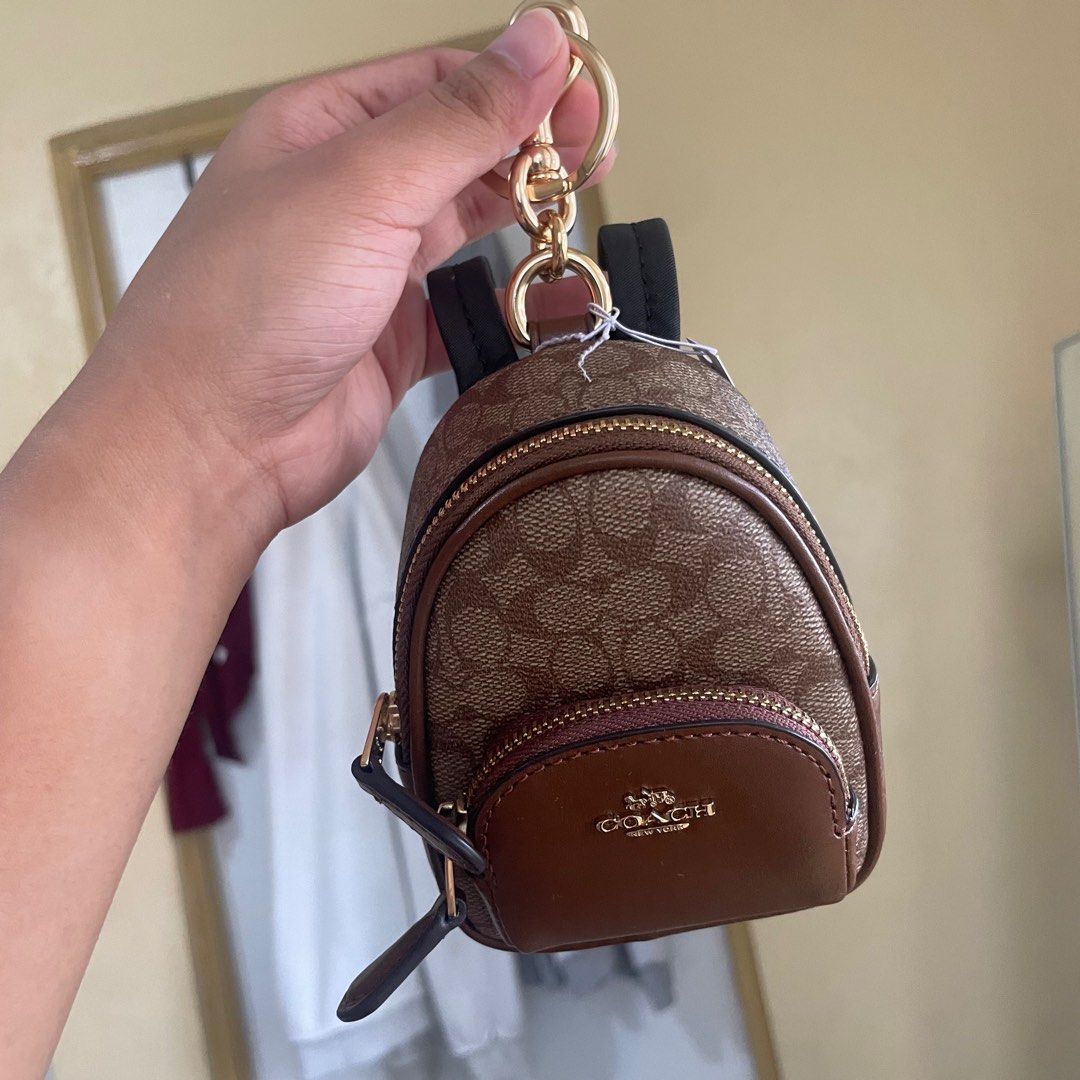 Coach Mini Court Backpack Bag Charm In Signature Canvas -, Luxury, Bags ...