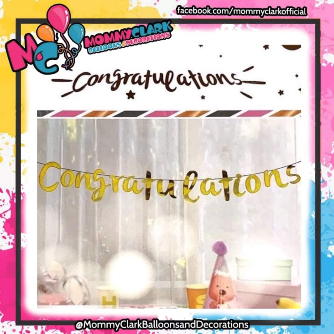 Congratulations Banner, Hobbies & Toys, Stationary & Craft, Occasions ...
