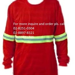 Construction Long Sleeve with Reflector Red, Men's Fashion, Activewear ...