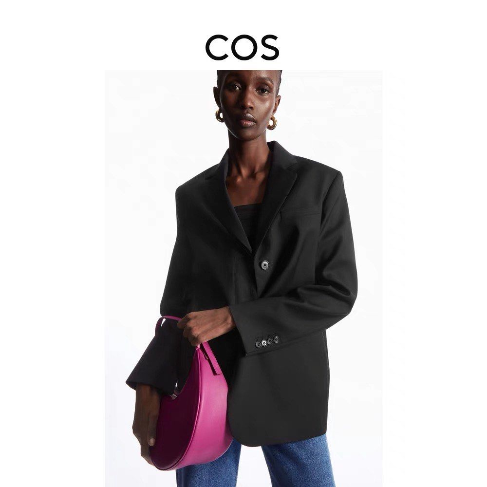 Cos Mini Leather Crescent Bag Pink on Carousell