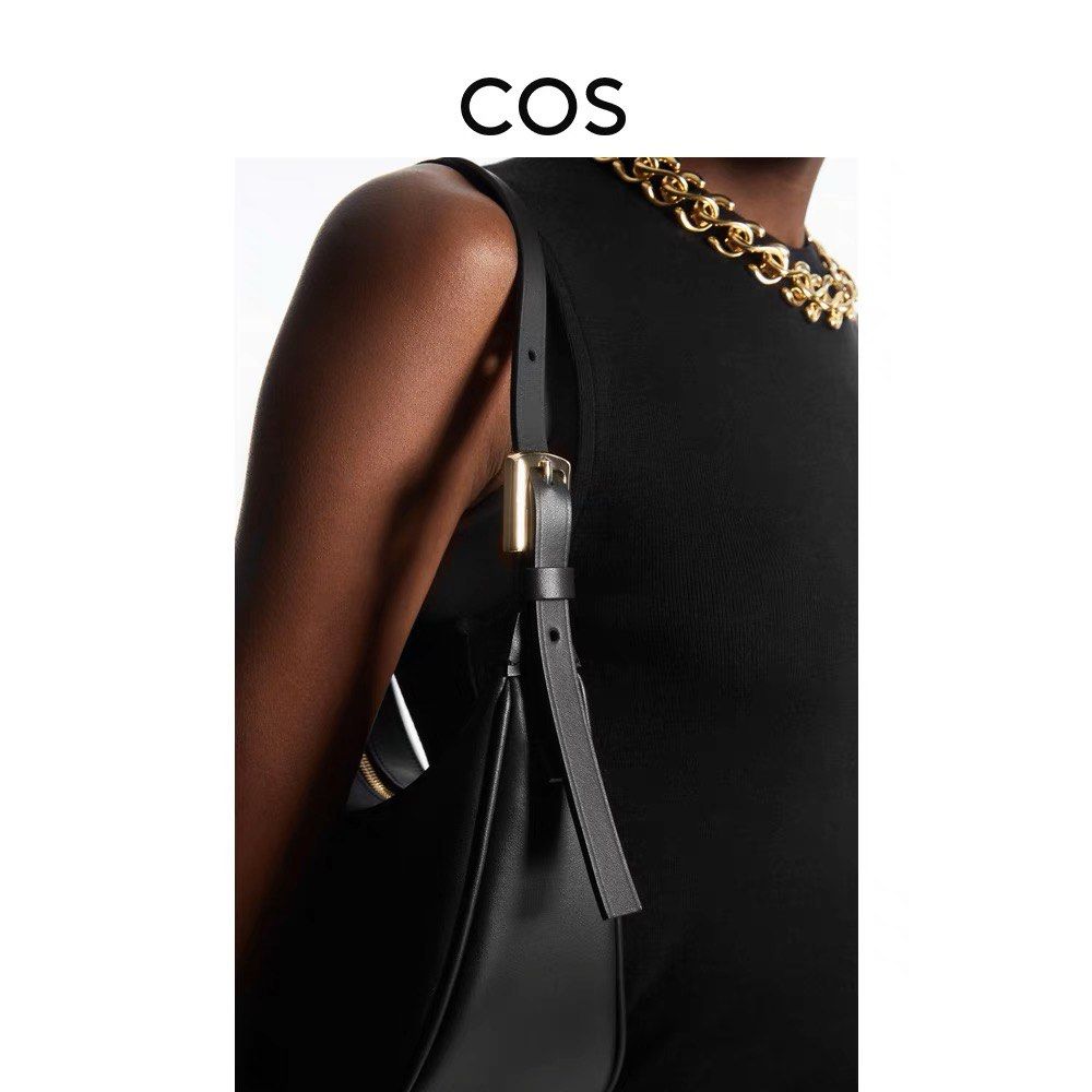 Cos Mini Leather Crescent Bag Black, Women's Fashion, Bags & Wallets ...