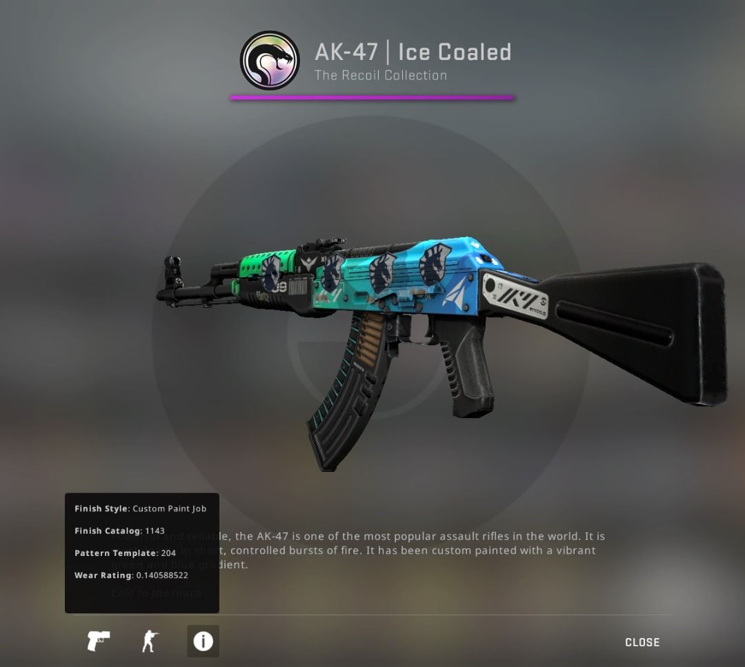 CSGO ak-47 Ice Coaled MW Skins, Video Gaming, Gaming Accessories, In-Game Products on Carousell